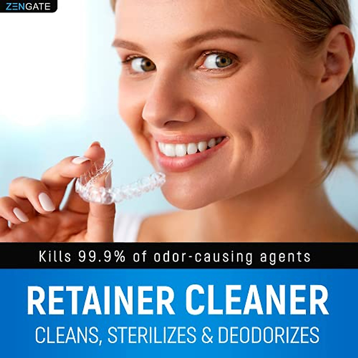Retainer Cleaner - Denture Cleaning Tablets - Formulated in USA - Clean Mouth Guard, Aligner, Night Guard in 3 Minutes - 120 Tabs Big Pack - 4 Month Supply - Dental Cleanser for Teeth Appliances