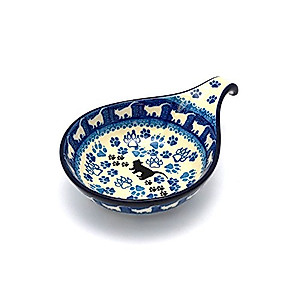 Polish Pottery Spoon/Ladle Rest - Boo Boo Kitty