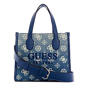GUESS Silvana 3 Compartment Mini Tote, Denim Ombre Logo