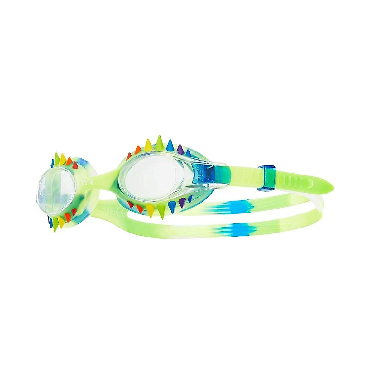 TYR Kids Swimple Spikes Swim Goggles, Blue/Clear