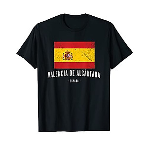 Valencia de Alcántara Spain | ES Flag, City - Bandera Ropa - T-Shirt