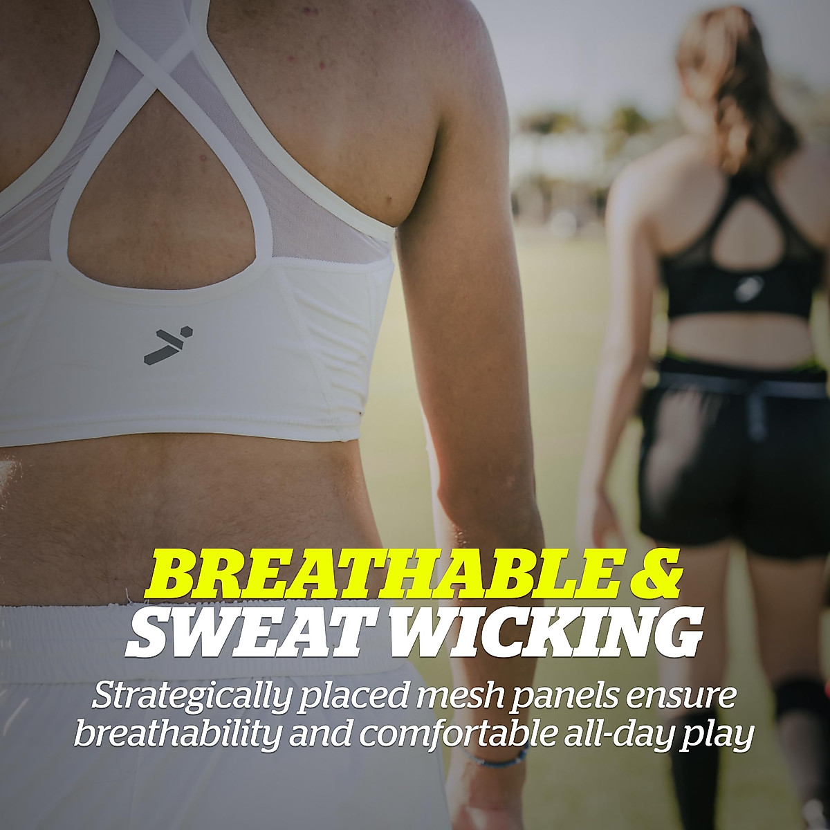 Storelli Women’s Bodyshield Crop Top, High-Impact Chest and Rib Protection for Female Soccer Goalkeepers and Players, Black, Medium