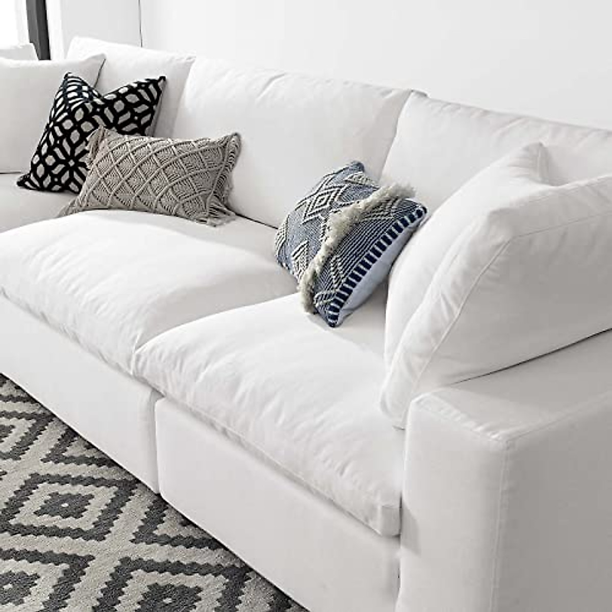 Modway Commix Down-Filled Overstuffed Upholstered 3-Seater Sofa