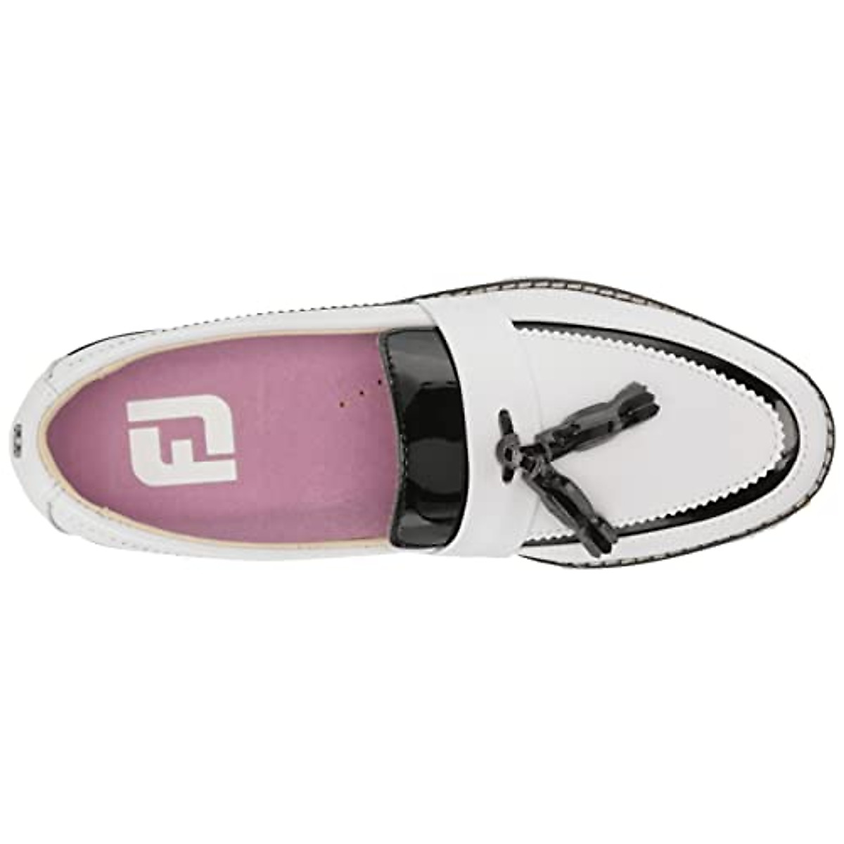 FootJoy Women's FJ Sandy Golf Shoe, White/Black, 9 Wide