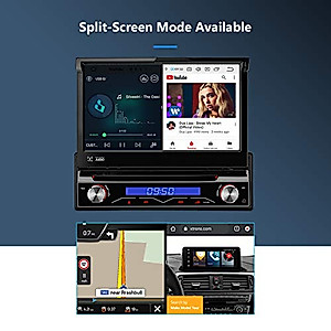 XTRONS Single Din Car Stereo Android 10 Car Radio DVD Player 7 Inch Touch Screen GPS Navigation 1 Din Qualcomm Bluetooth Head Unit Support Car Auto Play Android Auto Backup Camera DVR OBD2 TPMS