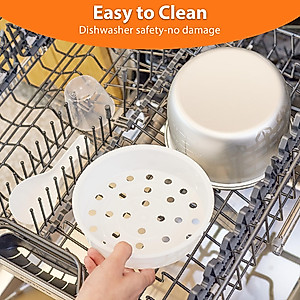 MOOSUM Electric Rice Cooker with One Touch for Asian Japanese Sushi Rice, 10-cup Uncooked, Fast&Convenient Cooker with Steamer, Removable Inner Cover and Auto Warmer, Silver