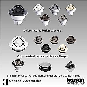 Karran QU-610 Undermount Quartz Composite 32 in. 60/40 Double Bowl Kitchen Sink in Black