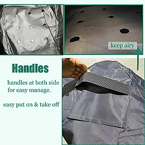 J&C Patio Sectional Sofa Covers, 420D Patio Furniture Covers for Sectional Heavy Duty, V Shaped Outdoor Furniture Cover Waterproof with Buckle Outdoor Sofa Cover Heavy Duty Grey 118x118 Inch