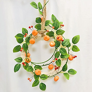 Artificial Fruit Tangerine Oranges Hanging Vines Plant Garland Artificial Berries Kumquat Wreath for Home Garden Wedding Party Decor (Tangerine Vine, 4 Pack)