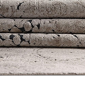 Unique Loom Chateau Collection Traditional, Vintage, Textured, Medallion, Distressed, Victorian Area Rug, 9 ft x 12 ft, Beige/Light Brown