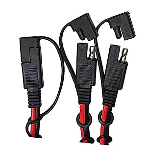SAE Cable Y Splitter 1 to 2 SAE Extension Cable DC Power Automotive SAE Connector 14AWG for Solar Battery Connection and Transfer 12inch/30c