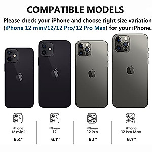 [3Pcs] Tensea Camera Screen Protector Compatible with iPhone 12 Pro Max 6.7 inch, Tempered Glass Camera Lens Protector, HD Clear, Full Edge to Edge Cover, Case Friendly (3)