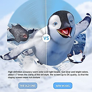 3D Hologram Projector, 20.47in 3D Hologram Advertising Display Fan WiFi Real Time Live Stream, Naked Eye Holographic Video Advertising Projector with 624LED Light for Business Store Shop Bar(US)