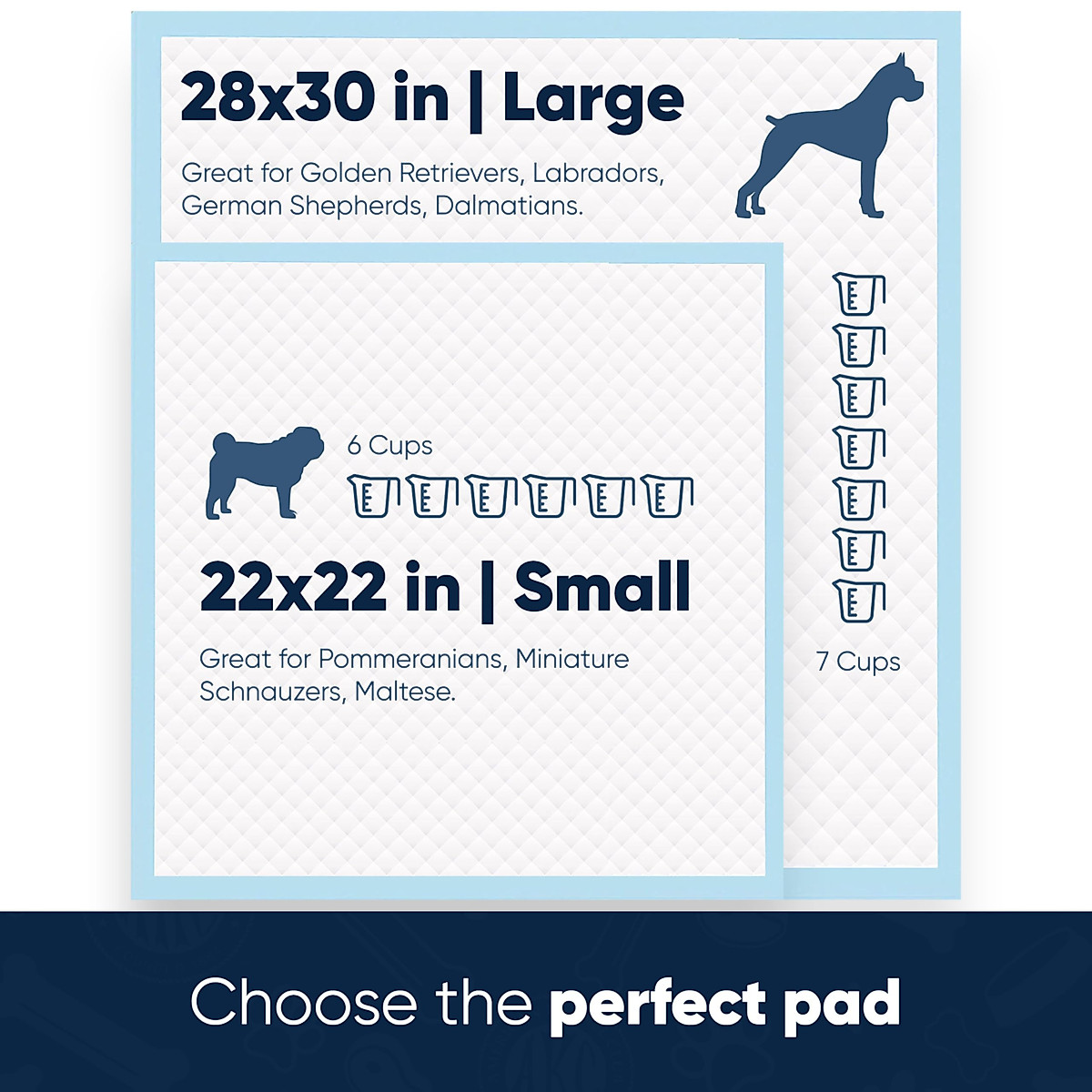 American Kennel Club Scented Puppy Training Pads with Ultra Absorbent Quick Dry Gel – 22 x 22 Puppy Pads - Fresh Scented - Pack of 50