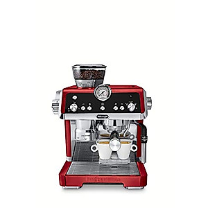 De'Longhi EC9335R La Specialista Espresso Machine with Sensor Grinder, Dual Heating System, Advanced Latte System & Hot Water Spout for Americano Coffee or Tea, Stainless Steel,67.6 oz, Red