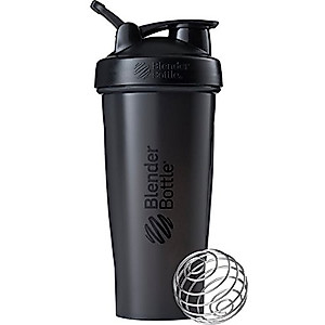 Black Blender Bottle Variety Pack- (1) 28 Oz (Large) + (1) 20 Oz (Mini)