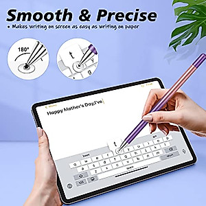 Stylus Pens for Touch Screens - StylusHome Gradient Universal Stylus Pen with 4 Magnetic Caps + 4 Extra Tips for Apple/iPhone/iPad pro/Mini/Air/Android All Capacitive Touch Screens (Purple/Blue)