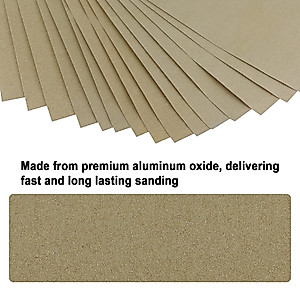 TR TOOLROCK 50 Sheets Sandpaper, 9" x 11" Sand Paper Sheets Assorted Grit of 80 120 150 220 320, Aluminum Oxide Sandpaper for Wood, Metal Sanding and Automotive Polishing