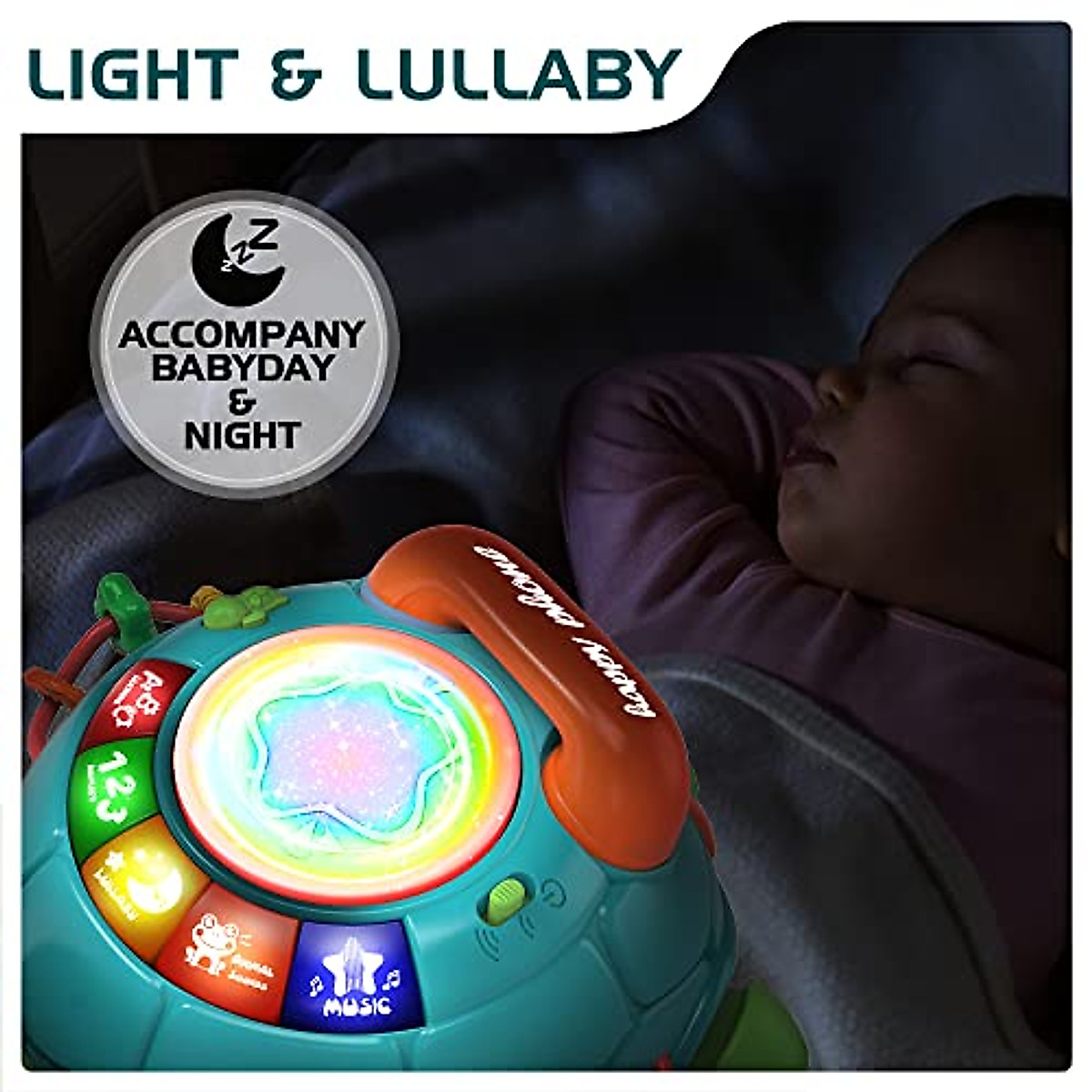 Baby Toys 6 to 12 Months, Musical Turtle Crawling Baby Toys for 12-18 Months, Early Learning Educational Toy with Light & Sound, Birthday Toy for Infant Toddler Boy Girl 7 8 9 10 11 month 1-2 Year Old