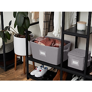 Covermates Keepsakes - Heavy Duty Material - ID Window - Reinforced Handles - Indoor Storage, Graphite