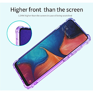 KOARWVC Case for Galaxy A40 Case,Samsung A40 SM-A405F Case, Crystal Clear Case Gradient Slim Anti Scratch TPU Shockproof Protective Phone Cases Cover for Samsung Galaxy A40 (Purple/Blue)