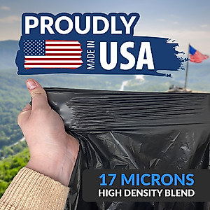 Reli. Easy Grab Trash Bags, 55-60 Gallon (150 Count), Made in USA | Star Seal Super High Density Rolls (Heavy Duty Can Liners, Garbage Bags, Bulk Contractor Bags 50, 55, 60 Gallon Capacity) - Black