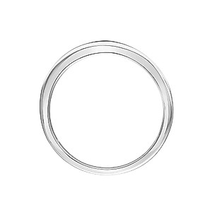 Brilliant Expressions 10K White Gold 1/20 Cttw Conflict Free Diamond Channel-Set Wedding or Anniversary Band (I-J Color, I2-I3 Clarity), Size 7.5