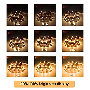 AVEVA Under Cabinet Led Lighting Kit,6.5 FT of 2800k Color Temperature Led Strip Light with Control Dimmer and USB Interface,for Kitchen Cabinet,Counter,Shelf,Tv Back（with 3m Tape）