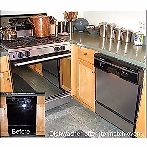Stainless Steel Contact Vinyl Paper Peel and Stick Wrap Overlay Covering for Kitchen Appliances Dishwasher Fridge Oven 36" x 36" Fix Repair or Update (Trimmable) Waterproof, Scratchproof, Thick
