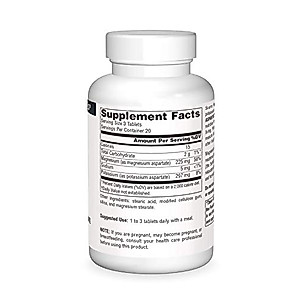 Source Naturals K-Mag Aspartate, Potassium & Magnesium Aspartate, 60 Tablets