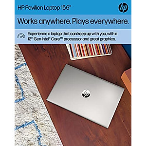 HP Pavilion Laptop, Intel Iris X Graphics, 12th Generation Intel Core processor, 8 GB RAM, 512 GB SSD, BrightView Full HD Display, Windows11 Home OS, Dual Computer Speakers, Wi-Fi 6(15-eg2010nr, 2022)