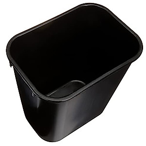 AmazonCommercial 7 Gallon Commercial Office Wastebasket, Black, 2-Pack