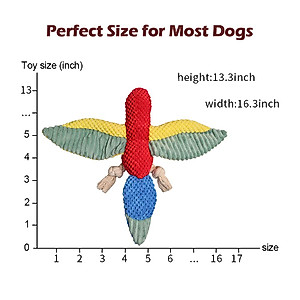 Squeaky Dog Toys Dog Chew Toy for Aggressive Chewers Dog Teethbrush Dental Chew Toy for Small Medium Large Doggy or Puppy Parrot