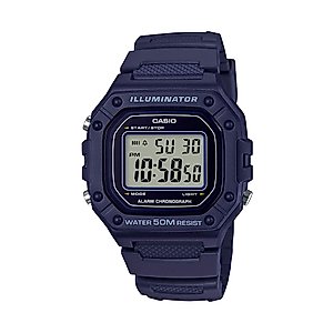 Casio Men's W-218H-2AVCF Classic Digital Display Quartz Blue Watch