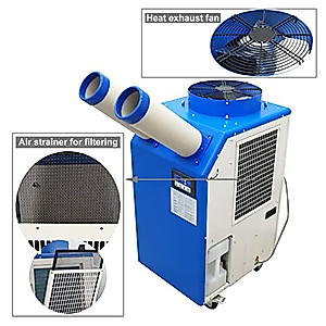 TECHTONGDA Industrial Spot Cooler Air Conditioner Commercial Mobile Outdoor Cooling Aircon 220V Double Column 780m³/h