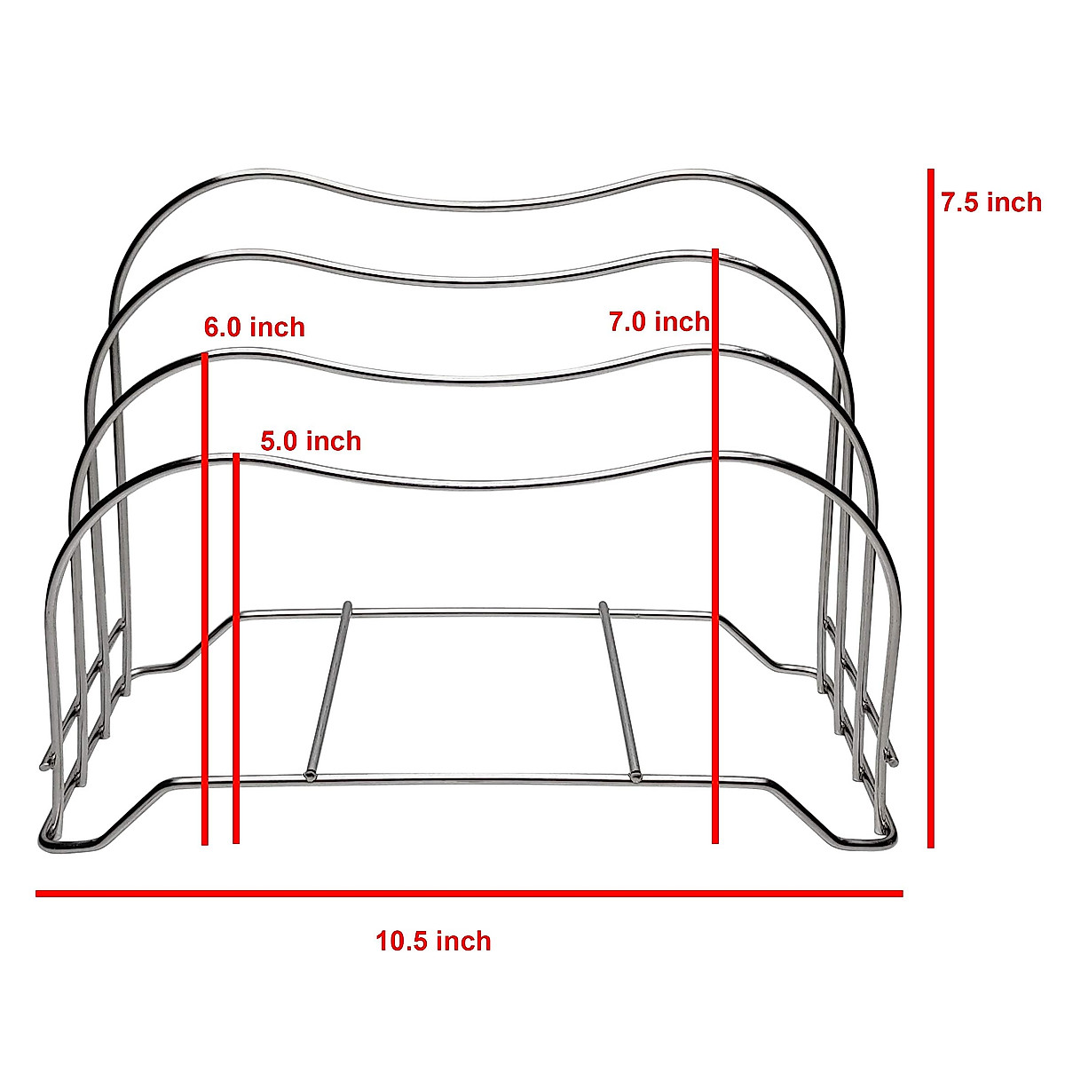 LENITH Stainless Steel Wire Cutting Board Holder, Cutting Board Rack Organizer Kitchen (Large)