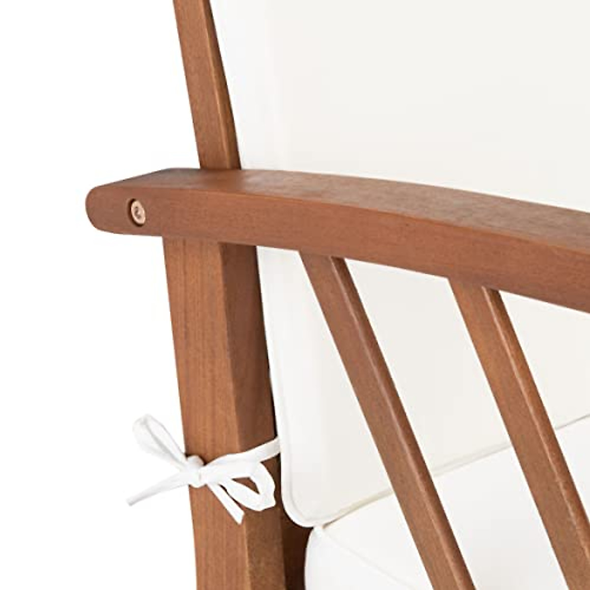 SAFAVIEH Outdoor Collection Fontana Natural/ Beige 4-Piece Conversation Patio Set with Cushions