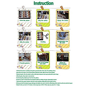 Rolurious 20 Sheets A4 Inkjet Water Slide Decal Transfer Paper DIY Sheets White Waterslide Paper