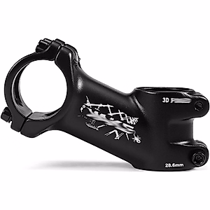 ZECHAO Mountain Bike Stem,Aluminum Alloy Mountain Handlebar Bike Cycling Road Bike Clamp Stem 31.8MM Shock Resistant Handlebar Stem Bike Stem (Color : Black, Size : 25 Degrees 100mm)