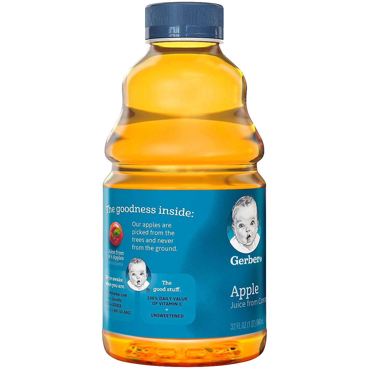 Gerber Juices 100% Juice Apple with Added Vitamin C (Pack of 6)