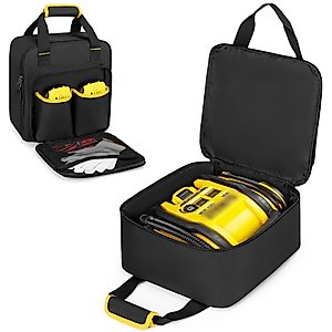Rexmica Air Compressor Carrying Bag Compatible with DEWALT DCC020IB 20V Max Tire Inflator, Portable Storage Bag Compatible with DEWALT DXAEJ14 Digital Portable Power Station Jump Starter