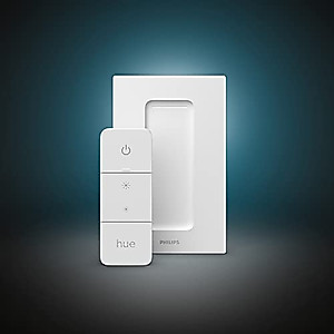 Philips Hue Smart Wireless Dimmer Switch V2 (Installation-Free, Exclusive for Philips Hue Lights) for Indoor Home Lighting, Living Room, Bedroom.