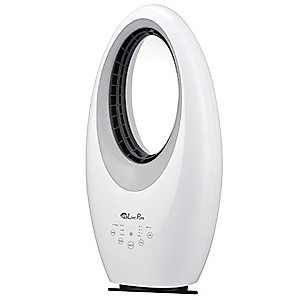 LivePure Bladeless Auto-Duster, Oscillating Fan w/Filter, Air Circulator, 11.5 x 22.44 x 6.73 in, White