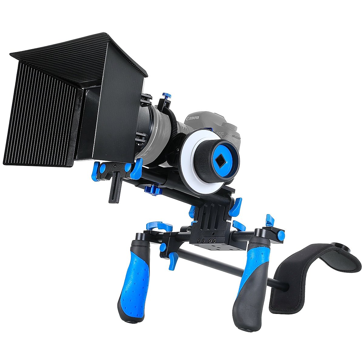 Morros Professional DSLR Rig with Follow Focus and Matte Box for All DSLR Cameras and Video Camcorders