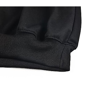 NECHARI Unisex Tops Harajuku Anime Unisex Hoodie Pullovers Tops Loose Long Sleeves (Black3,L,Large)