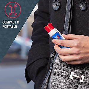 SABRE Pepper Gel With Attachment Clip, 35 Bursts (5x The Competition), 12-Foot (4-Meter) Range, Gel Is Safer, UV Marking Dye, Twist Lock Safety, Patriotic Design