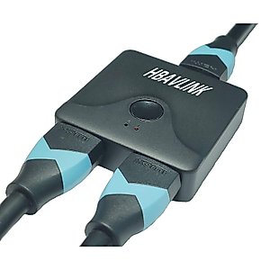 HDMI Switch 4K 60Hz - HBAVLINK HDMI Selector Switch Box HDMI Splitter 2 in 1 Out, No External Power Required, for Roku/PS5/Xbox/Netendo Switch/Fire Stick/Apple TV (HDMI Cable NOT Include)