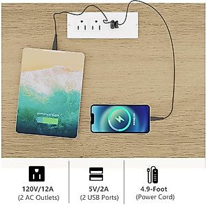 Irontar Set of 2 Rattan Nightstand with Charging Station, Night Stand with Rattan Decorated Drawers, Accent End Table, Bedside Table with Solid Wooden Legs for Bedroom, Natural BZZ006ME02