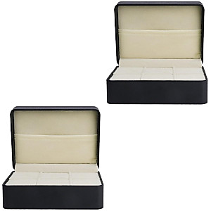 Abaodam 2pcs Tie bar case Tie clip storage case man trolley case jewelry box