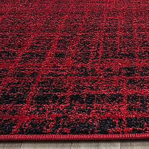 SAFAVIEH Adirondack Collection Area Rug - 8' x 10', Ivory & Black, Modern Abstract Design, Non-Shedding & Easy Care, Ideal for High Traffic Areas in Living Room, Bedroom (ADR116B)